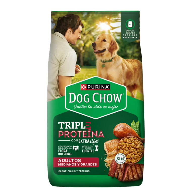 Dog Chow Adulto Mediano Y Grande Triple Proteina X 8 Kg - Mascota Universo